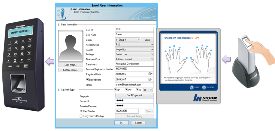 Nitgen AccessManager Software is a solution for control terminal/user