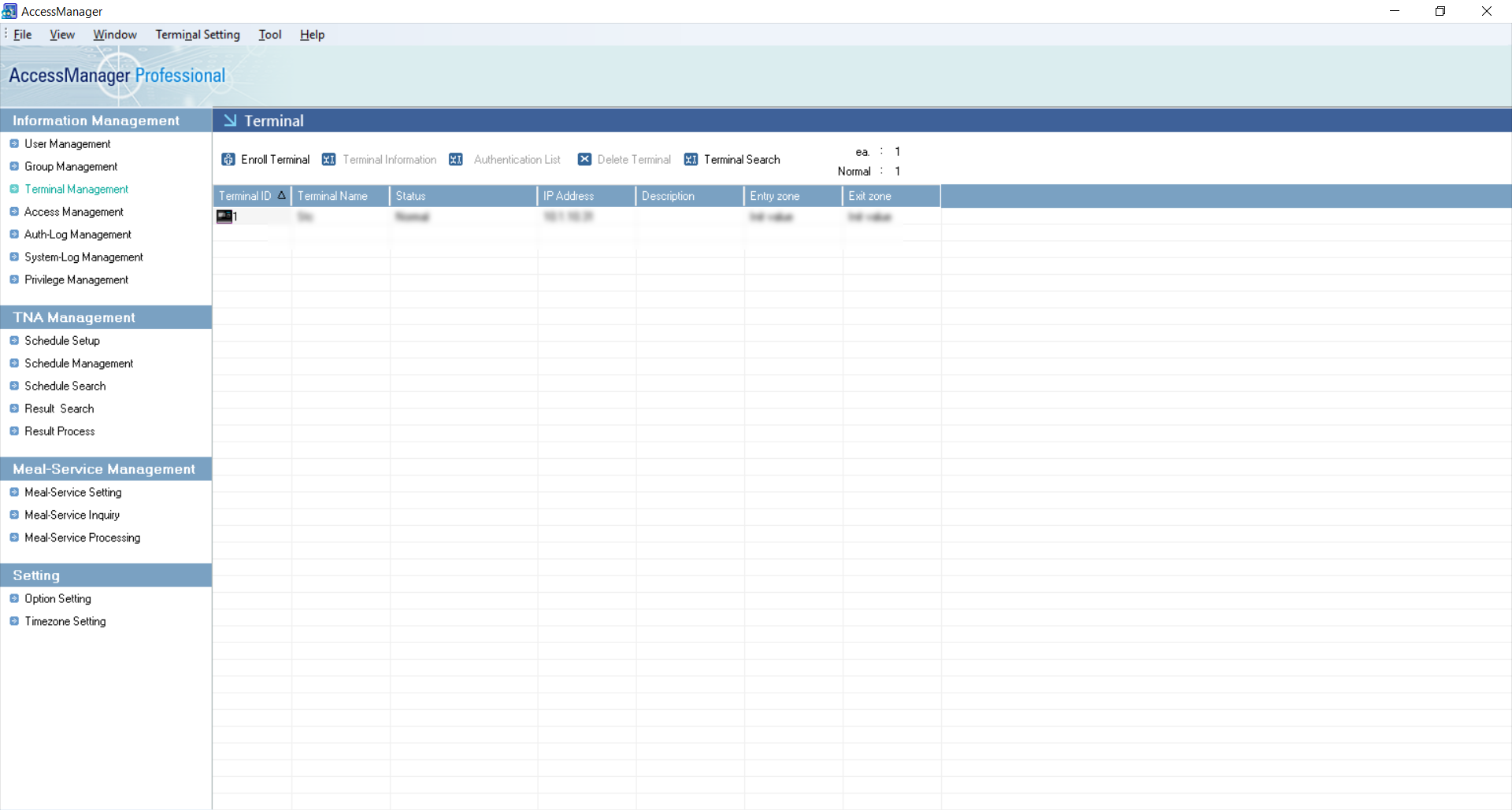 Nitgen AccessManager Software is a solution for control terminal/user